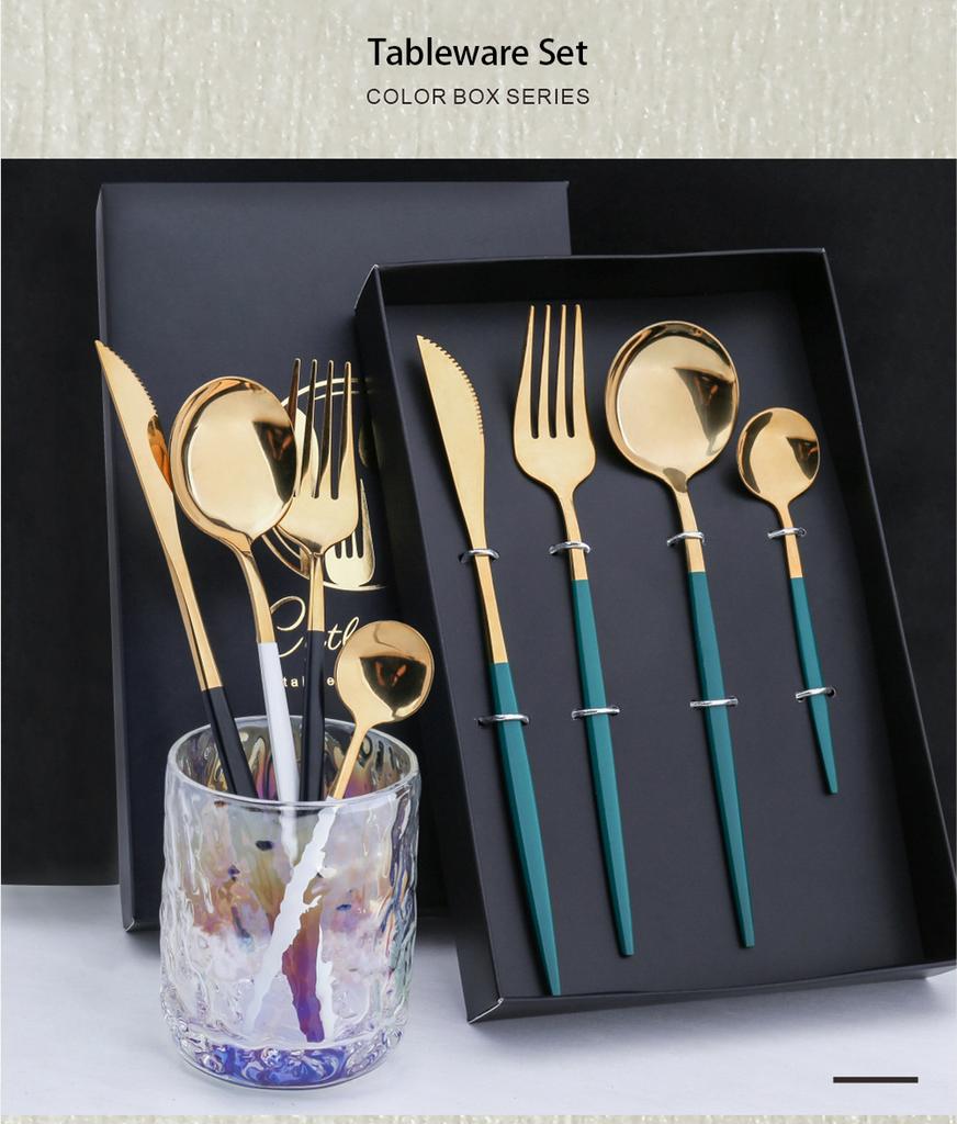 💰Köp billigt online Knife Fork and Spoon Gift Box Stainless Steel ...