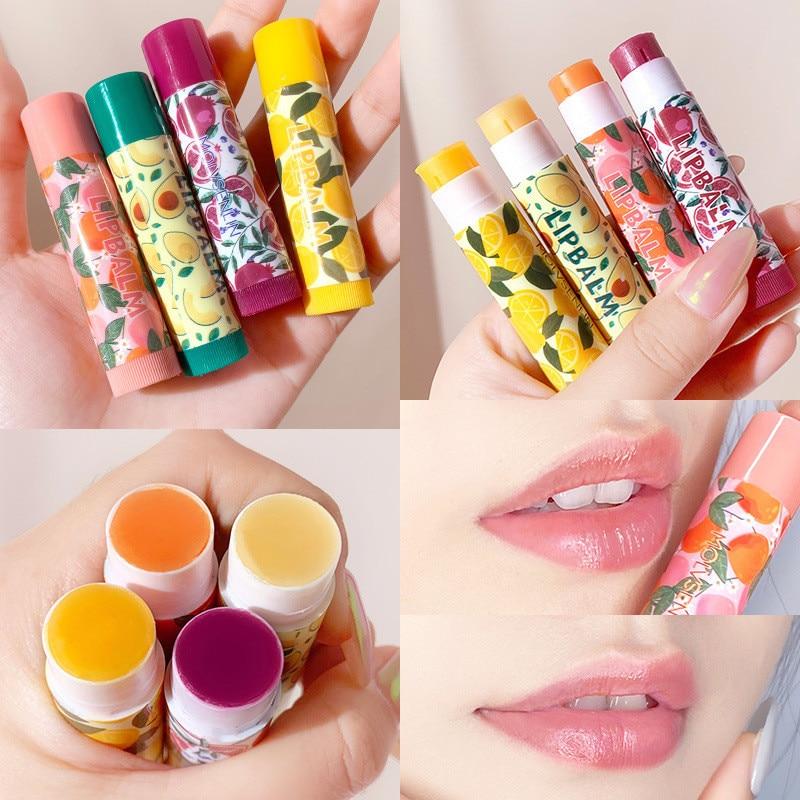Cute Fruit Lip Balm Lip Care Moisturizing Cartoons Lip Balm Natural ...
