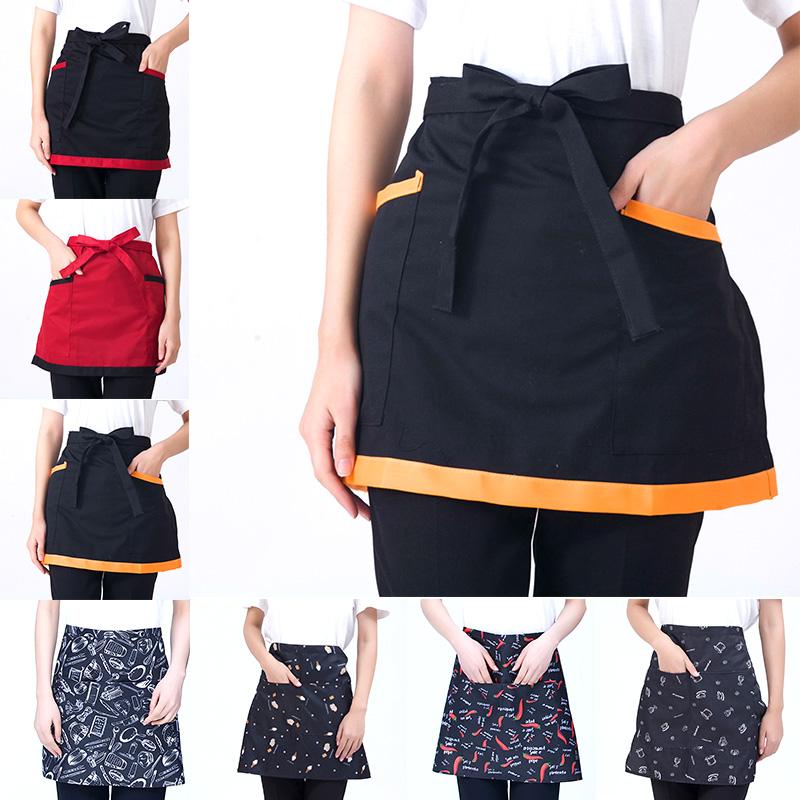 Buy 1PC Cooking Aprons Hotels Restaurant Cafe With Pocket Short Apron ...