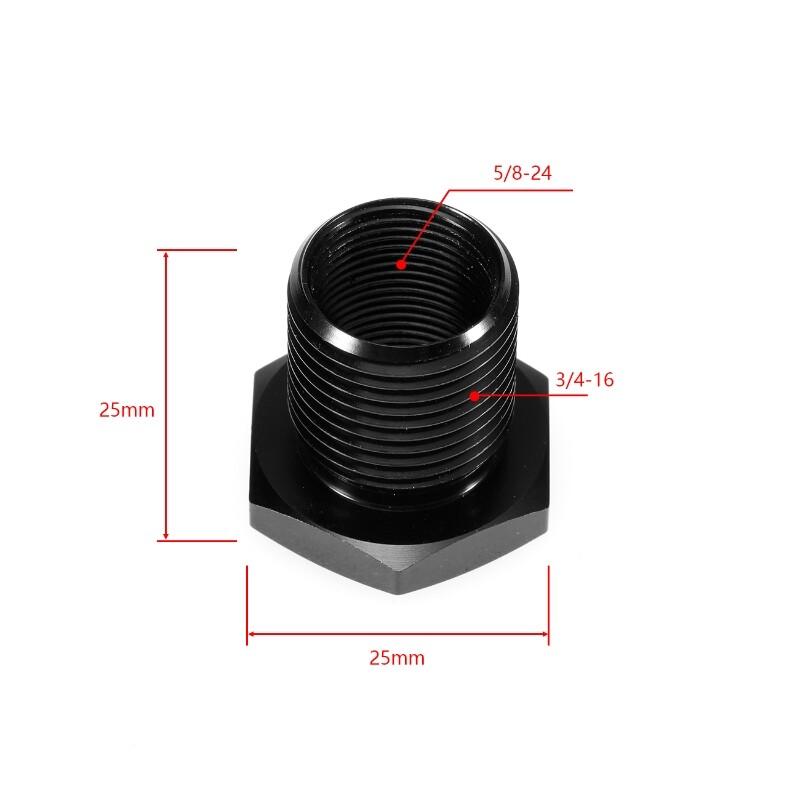 Buy Black Hex Car Modified Fuel Filter Adapter Connector 5 / 8-24 3 / 4 ...