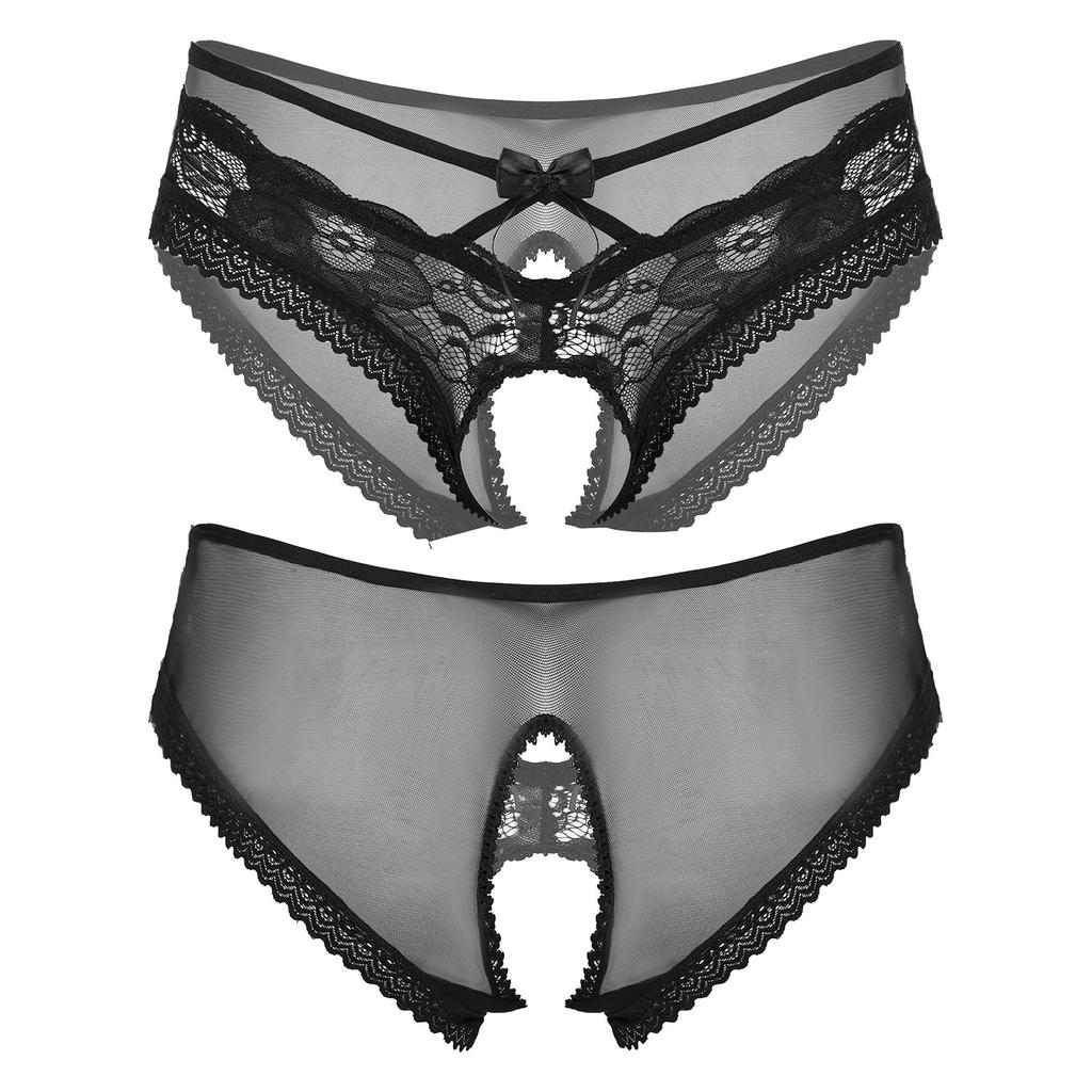 Buy Mens Sexy Panties Bikini Briefs See-Through Lace Underwear ...
