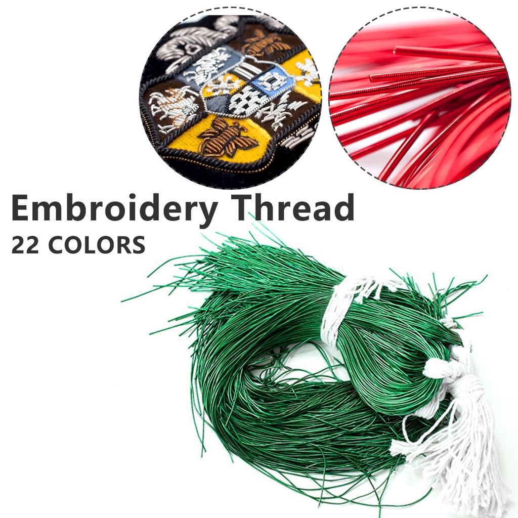 Buy Embroidery Thread Metal Gold Wire Silver Indian Diameter 1.0mm ...