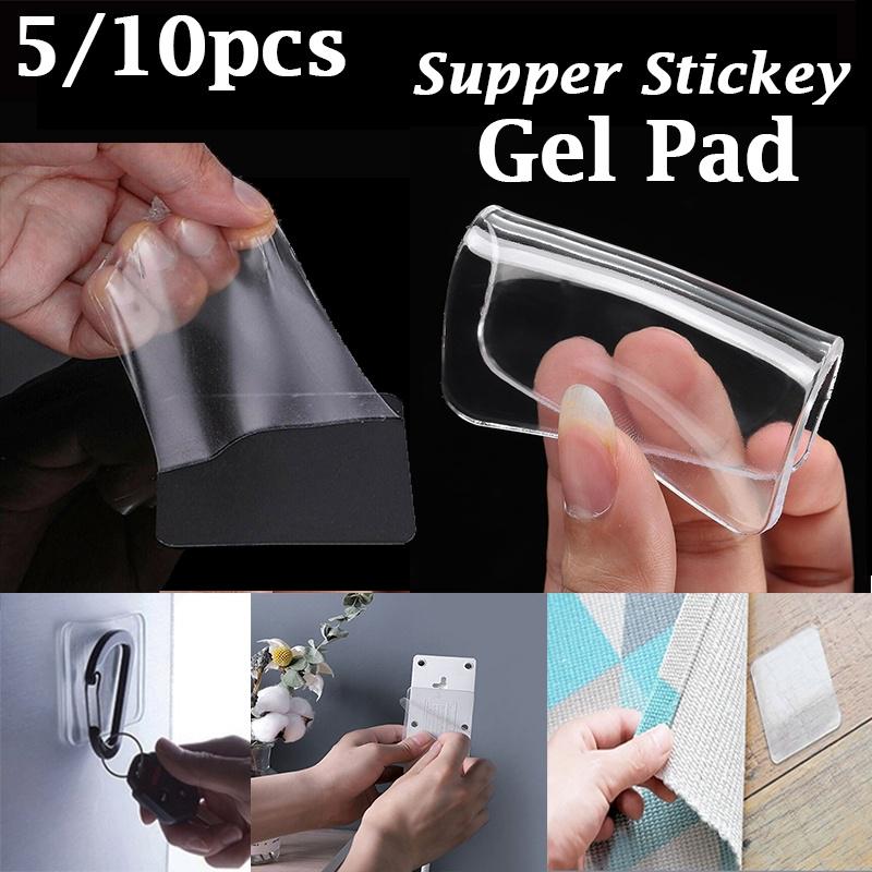 Buy 5/10 Pcs Double-Sided Strong Adhesive Gel Pad Kitchen Wall Door ...