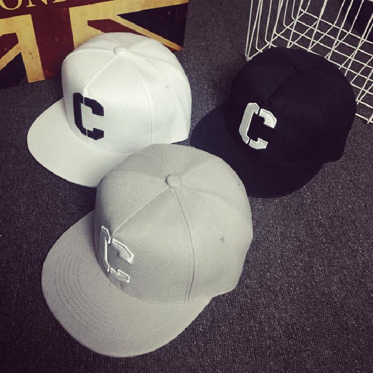 Letter C Embroidered Baseball Caps Fashion Hip Hop Hats Women Student ...