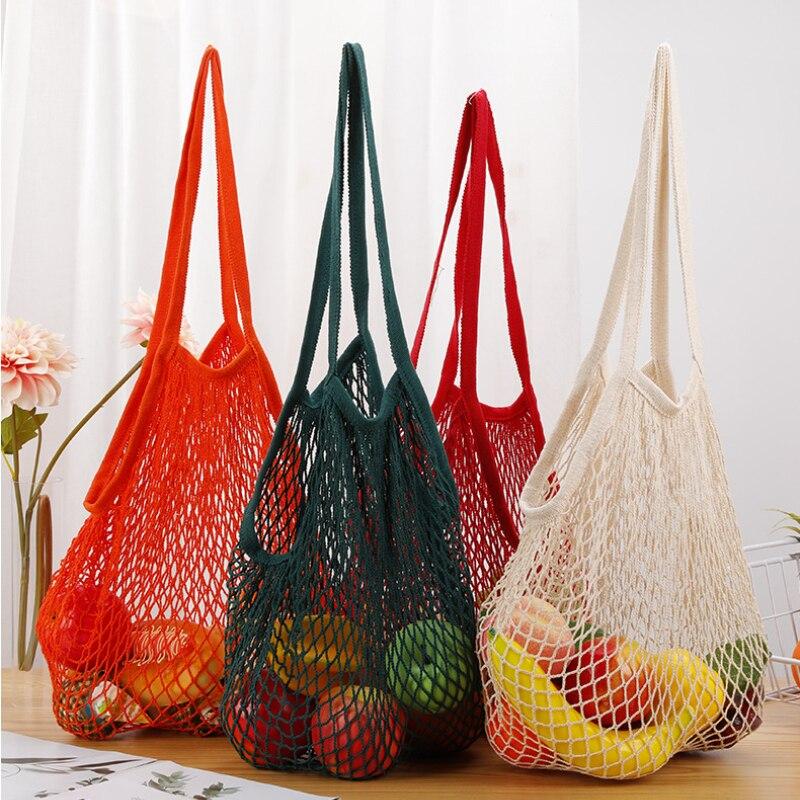 Kaufe Pure Cotton Shopping Bags Multi-purpose Cotton String Bag Large ...