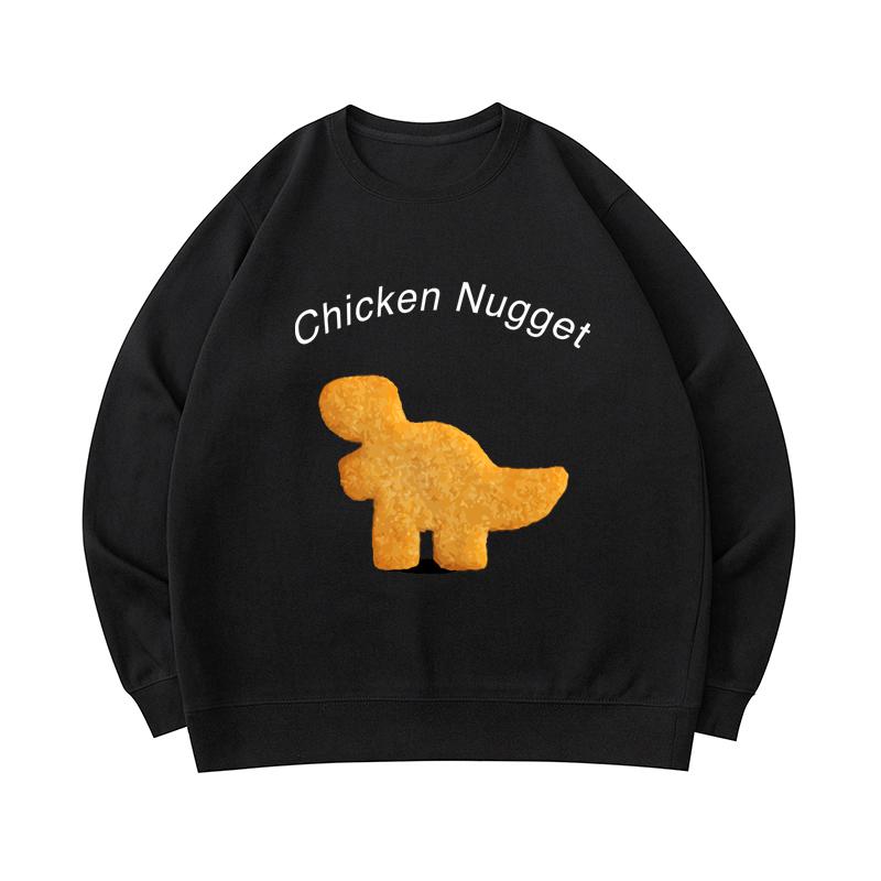Buy Men's 300 GSM 100% Cotton Sweatshirt Chicken Nugget Dino Trex Funny ...