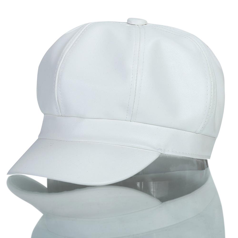 Kjøp WELROG Casual Women Cowboy PU Leather Caps Female Octagon Berets ...