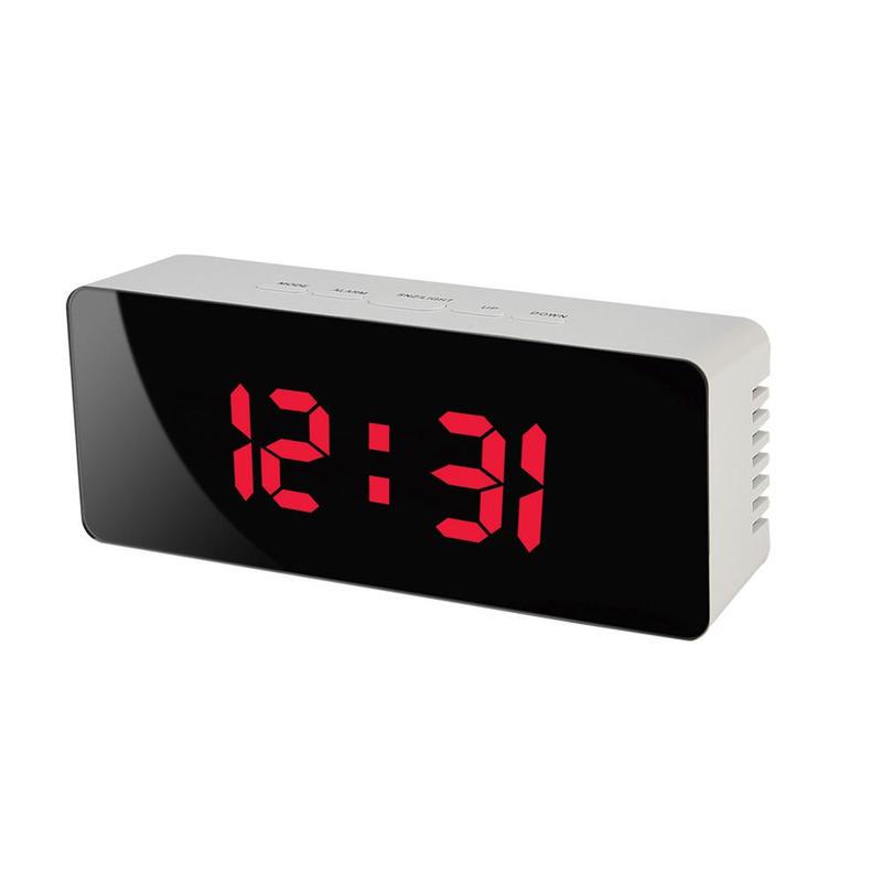 Buy Modern HD Multifunction Digital Slilent Table Clock Mirror LED ...