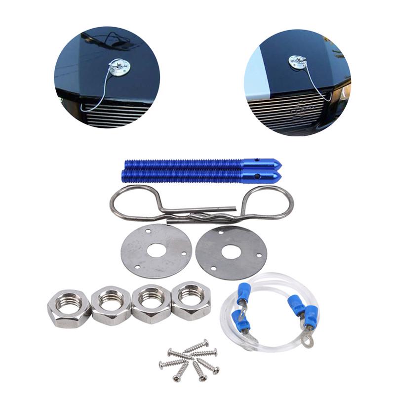 Buy Car Engine Cover Lock Stainless Steel Mount Hood Pin Plate Bonnet ...