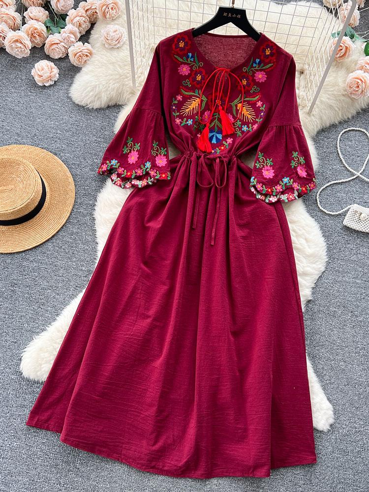 Купить Женское летнее платье с новым вышитым кружевом на талии в стиле ...