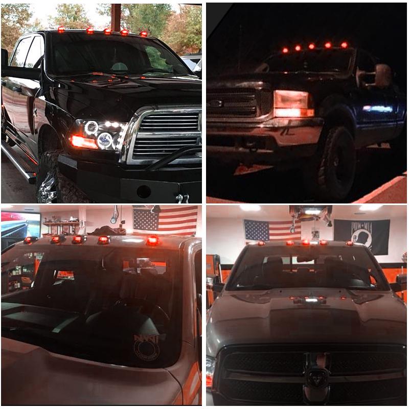 Tail Lights For Dodge Ram 2500 5X Amber Led Smoke Cab Roof Running Top ...