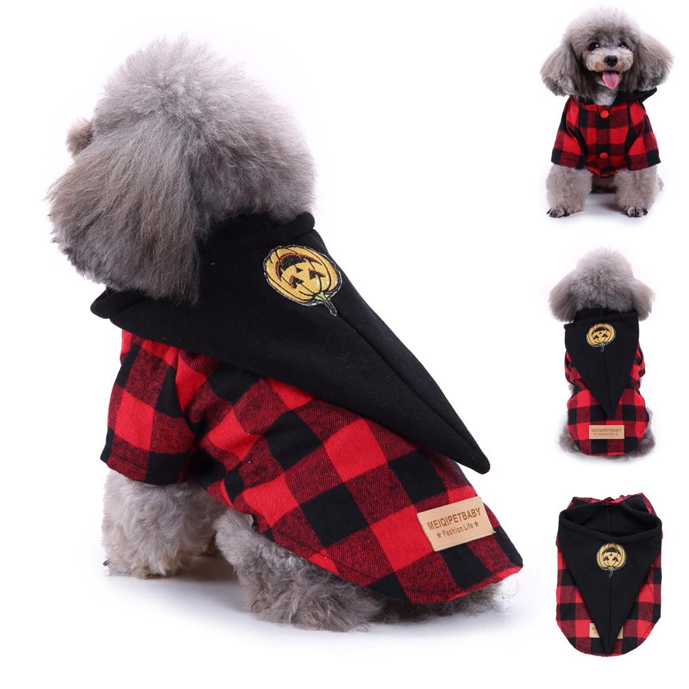 Pet Dog Pet Fashion Costume Plaid Coat Clothes Puppy Doggy Apparel ...