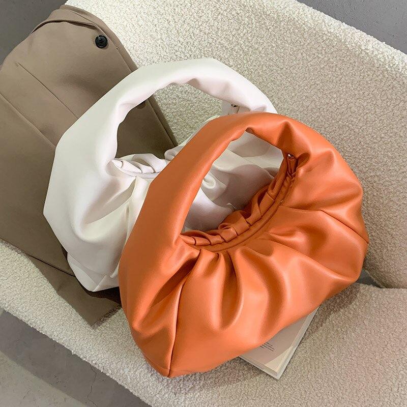 Cheap High Capacity Solid Color Pu Leather Shoulder Bags For Women 2021 ...