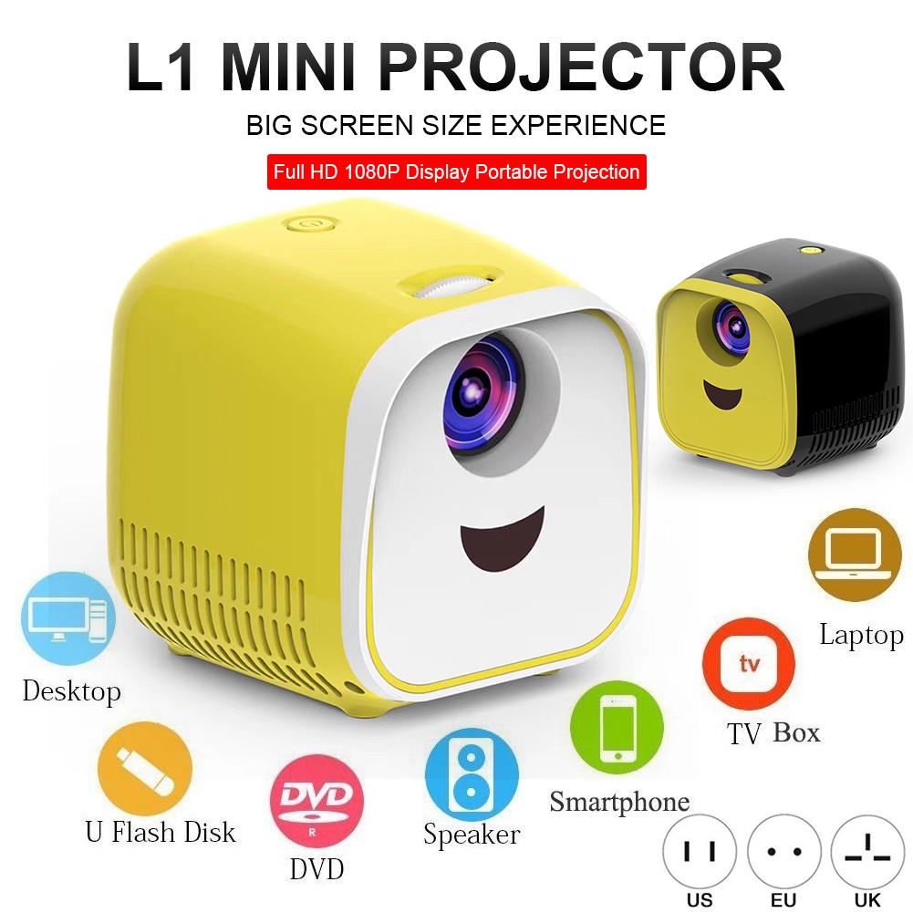 Buy L1 Mini Projector 1080P Full HD LED Movie Projector Home Theater ...
