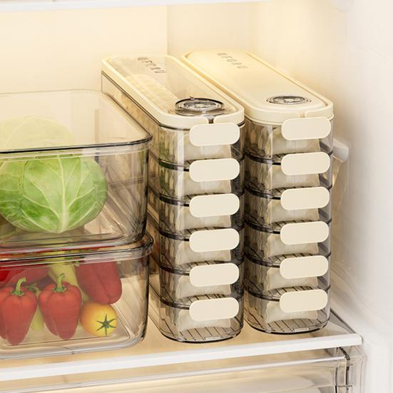 Cheap Dumpling Box Transparent Dumpling Storage Box Single/Dual Layer ...