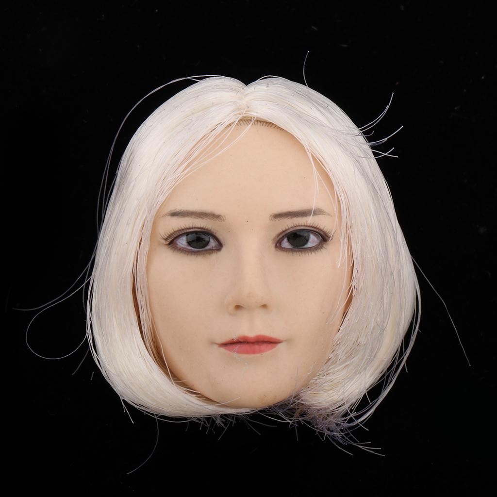 1/6 Ölçekli Asya Güzellik Asker Kafası 12 "Action Figure Body White ...