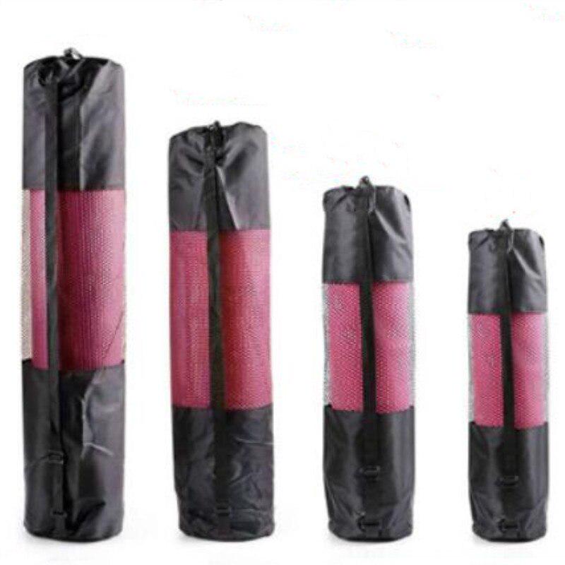 Black yoga backpack yoga mat Bag Nylon Pilates Carrier Mesh Adjustable ...