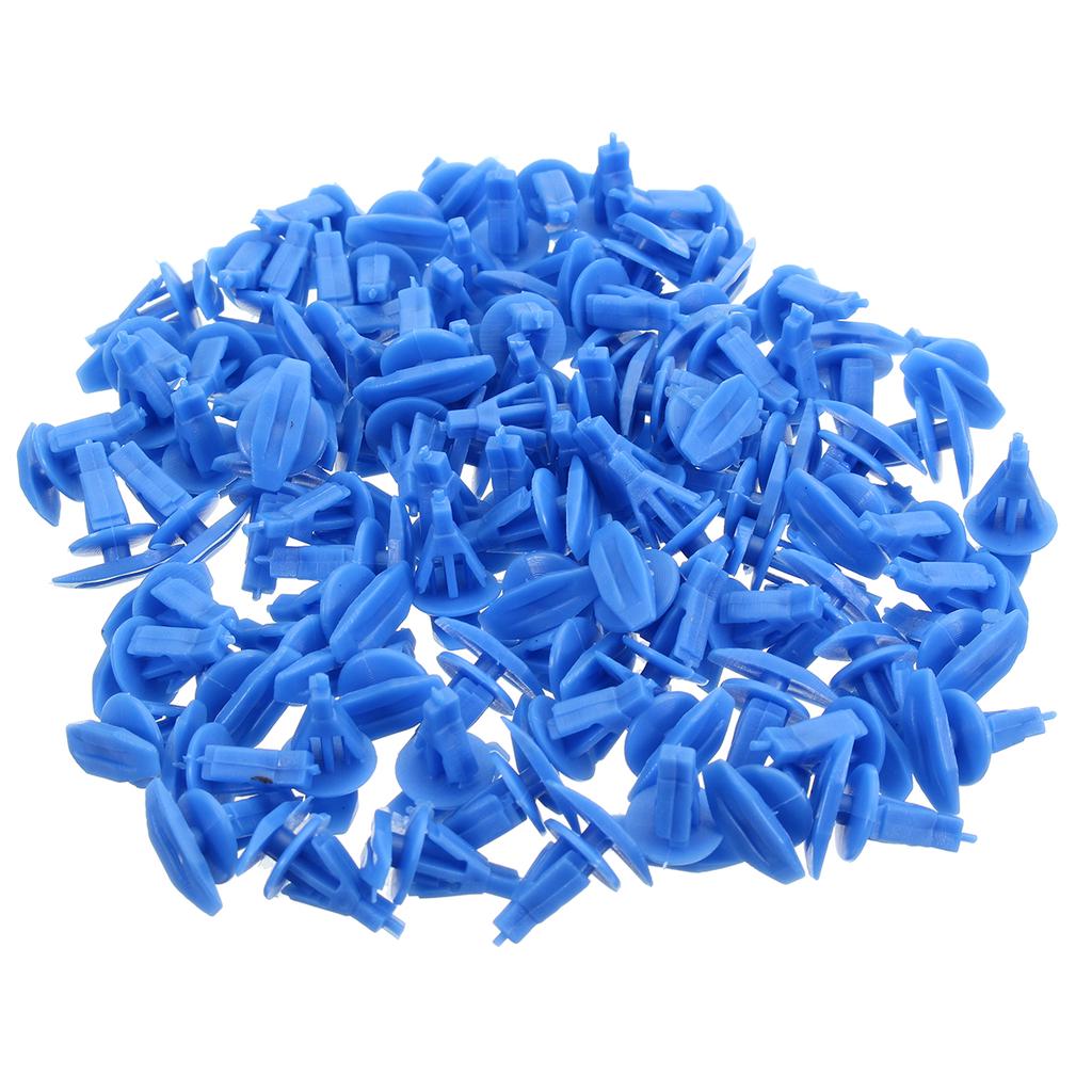 100Pcs/Set Car Universal Auto Fasteners Blue Clips Weatherstrip ...
