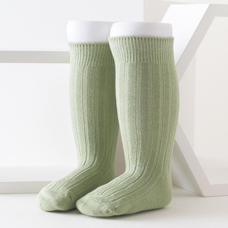 Cheap Unisex Kids Long Socks Simple Cotton Comfy Knee High Solid ...