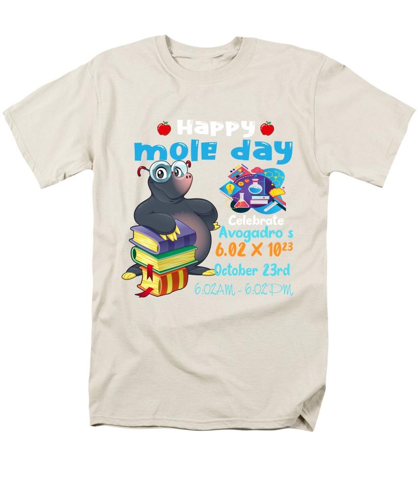 Buy Men Premium Cotton happy mole day Print Tees Funny Harajuku Style ...