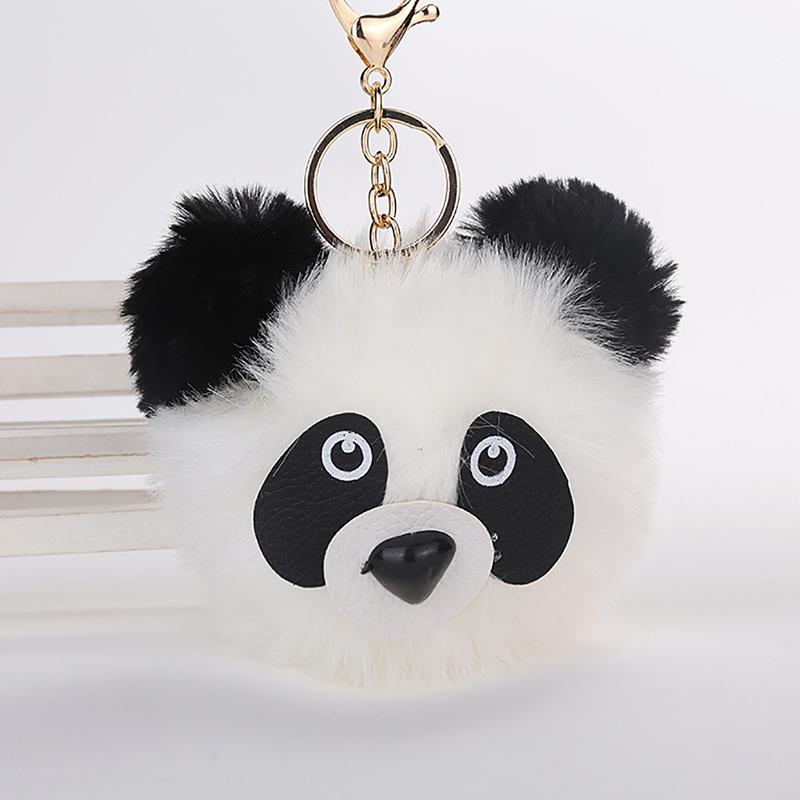 Buy Simple Bag Accessory Animal Panda Keychain Retro Creative Fluffy ...