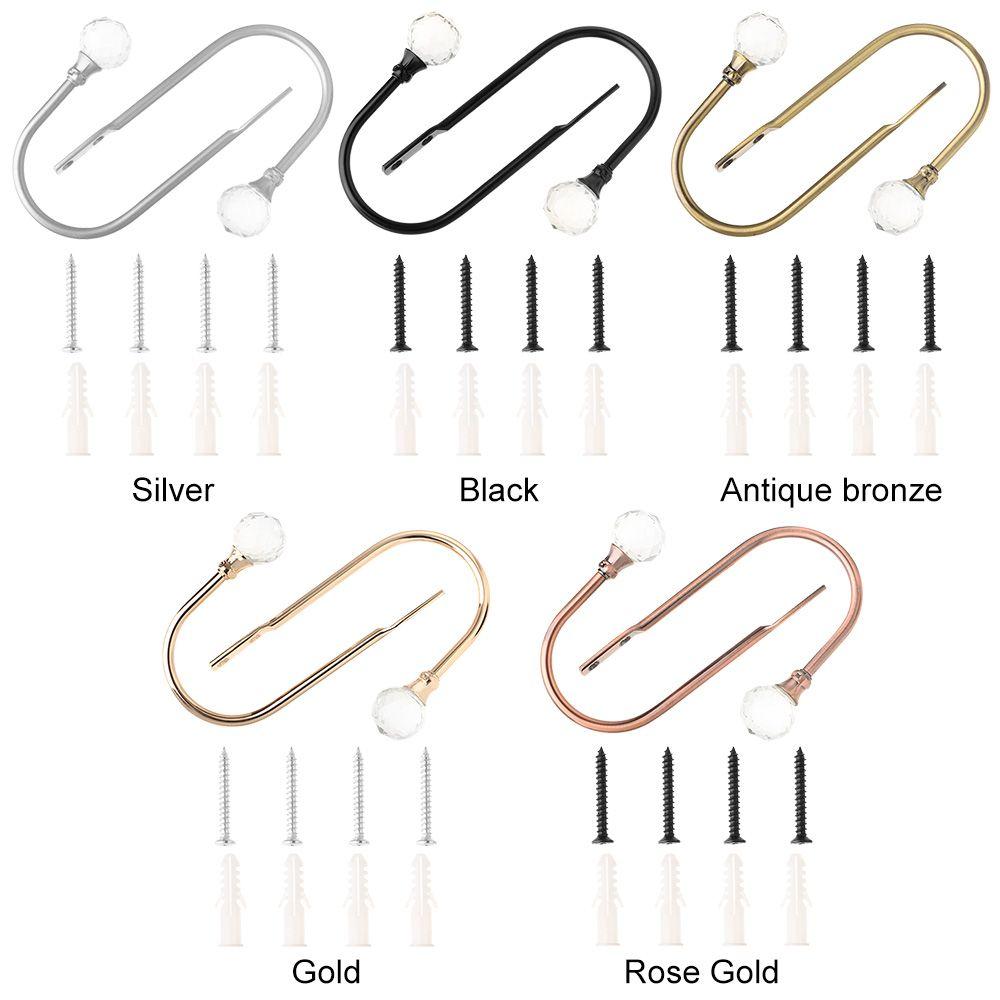Cheap Hanging Hooks Home Decor Wall Tie Backs U Shaped Hanger Crystal ...