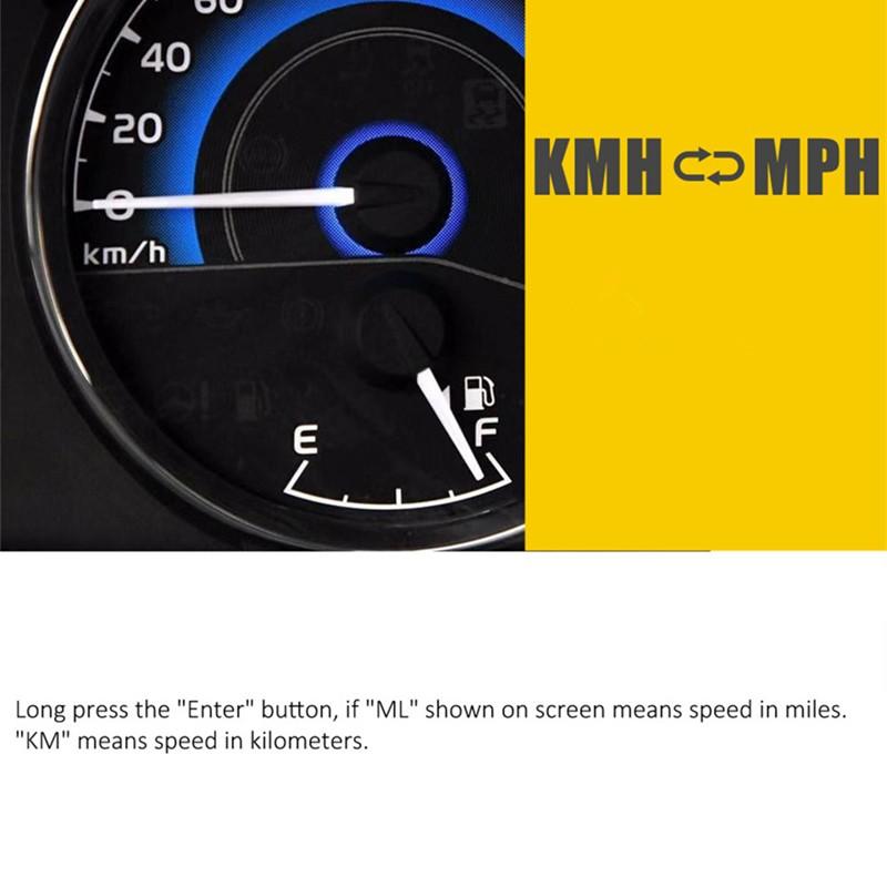 Car GPS HUD Head Up Display GPS Speedometer Display KM/H MPH Overspeed ...