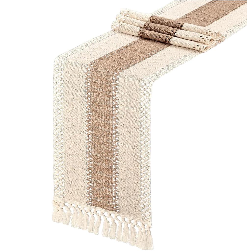 Cheap Macrame Table Runner | Cotton Linen Boho Table Runners | Coffee ...