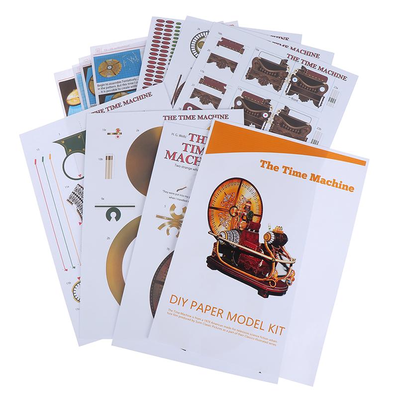 Time Machine Paper Model Puzzle Student Handicraft Course Diy Fan Gift ...