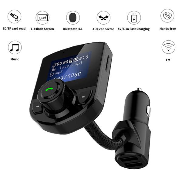 Dual USB Phone Car Charger Wireless Bluetooth Car MP3 Player FM ...