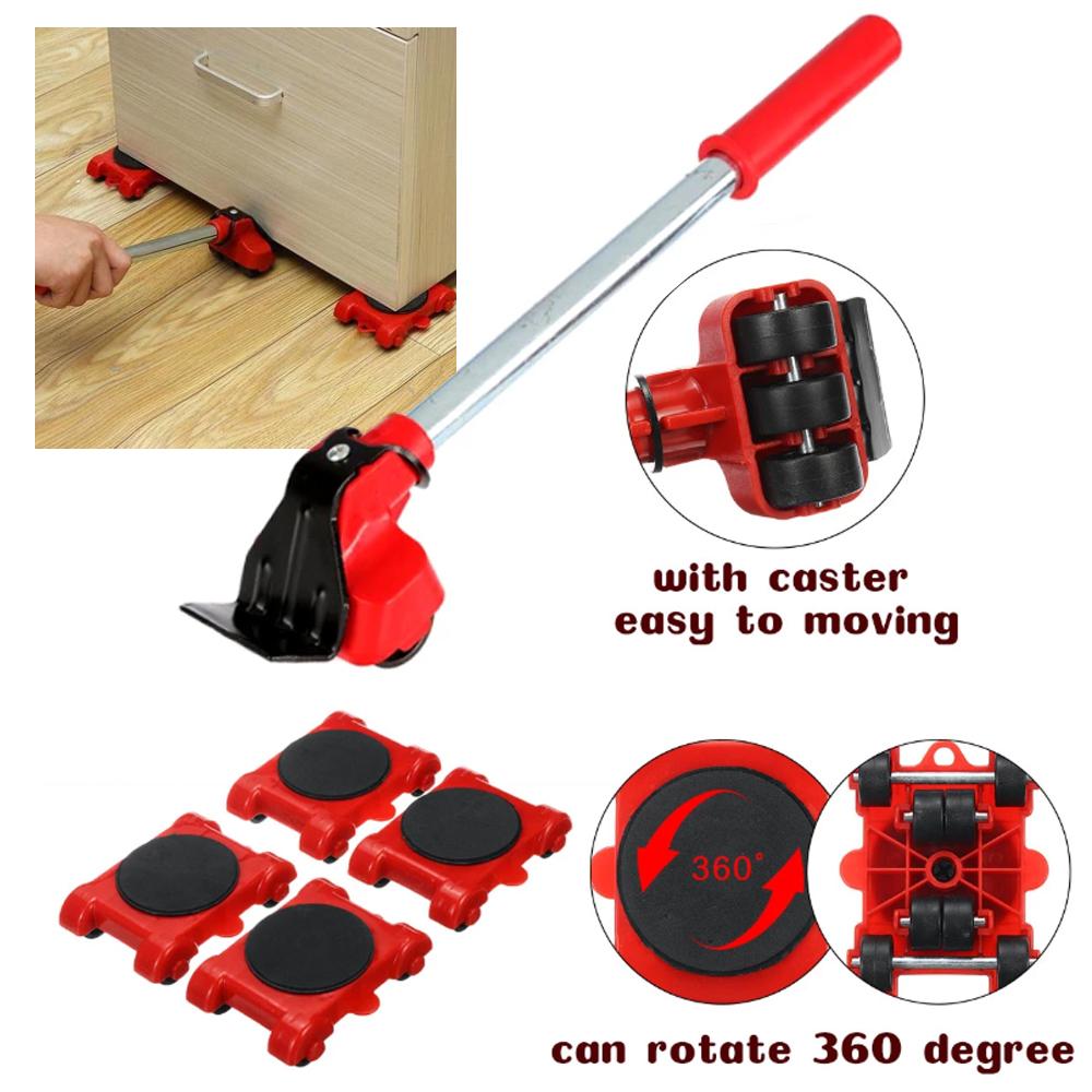Buy 5PCS Heavy Duty Furniture Shifter Lifter Hand Set Slider Mover ...