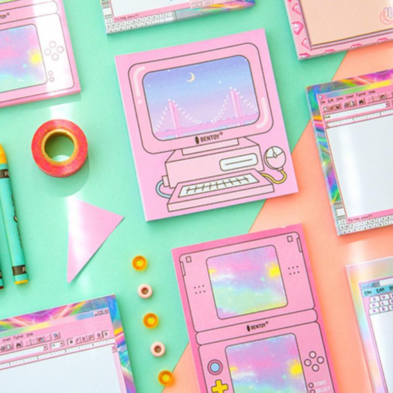 Buy Creative Computer Game Shape Memo Pad Diy Diary Sticky Notes Office ...