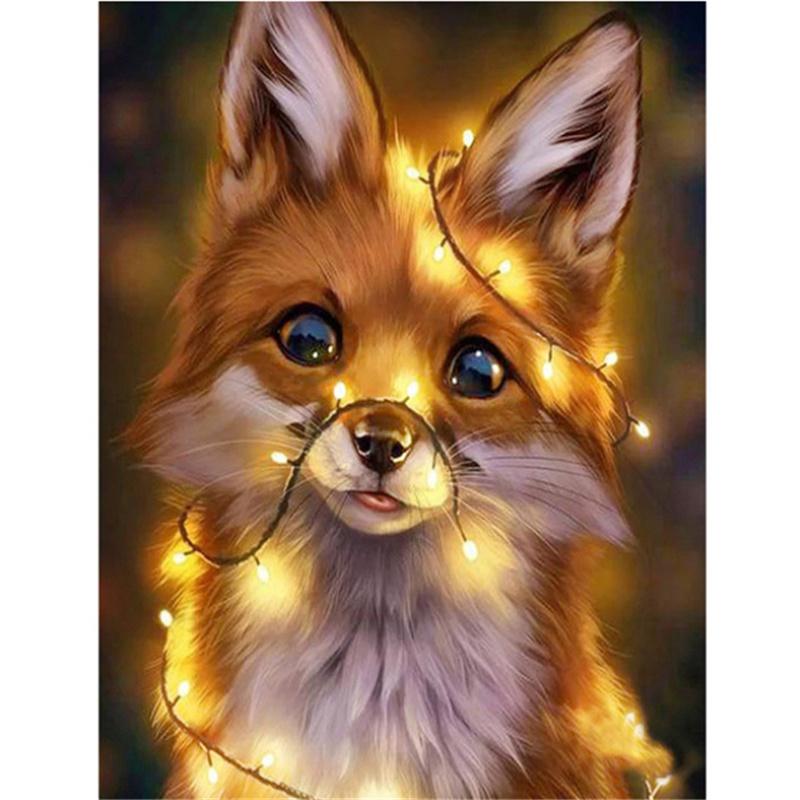 Buy 5D DIY Diamond Painting Cartoon Fox Diamond Embroidery Full Lay ...