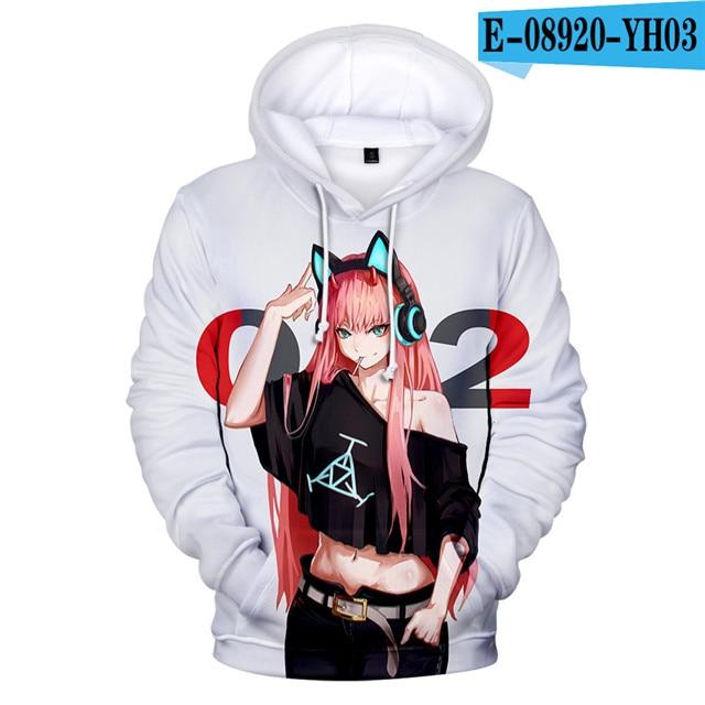 Cheap 2021 Darling In The Franxx 3d Hoodies Hipster Anime Zero Two ...