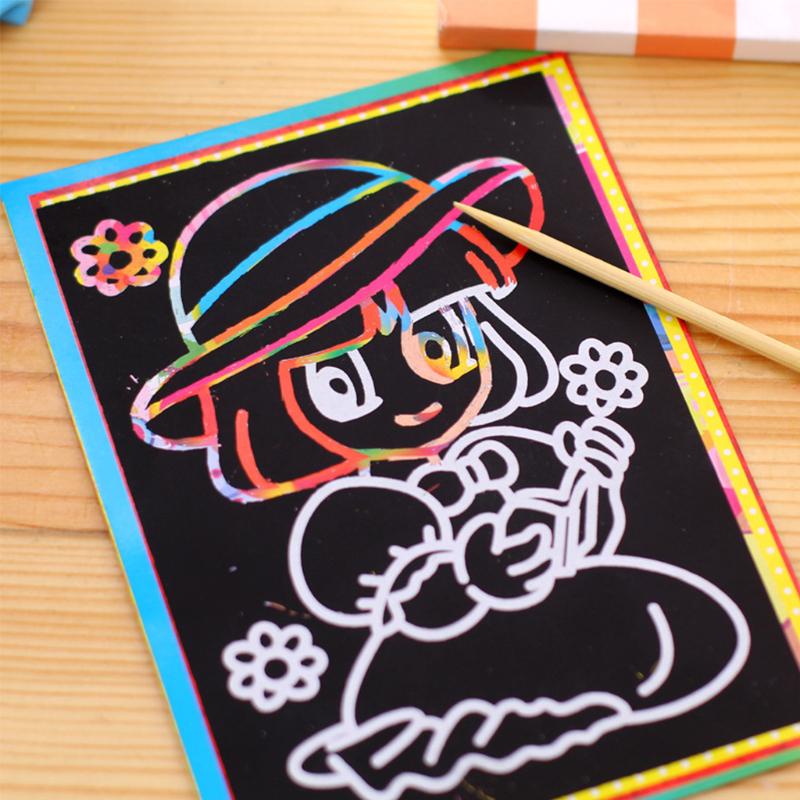 Buy Magic Kids Rainbow Scratch Art Painting Book Scratching Paper ...