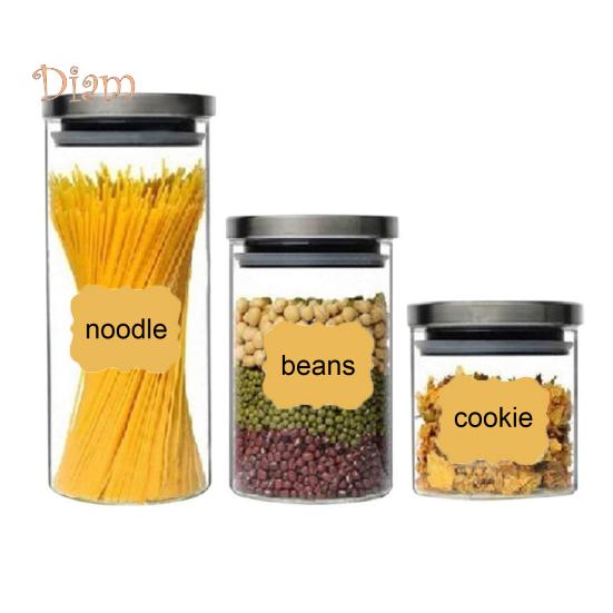 Buy LCP 5 Sheets Labels Sticker Geometric Shape Self-Adhesive PVC Spice ...