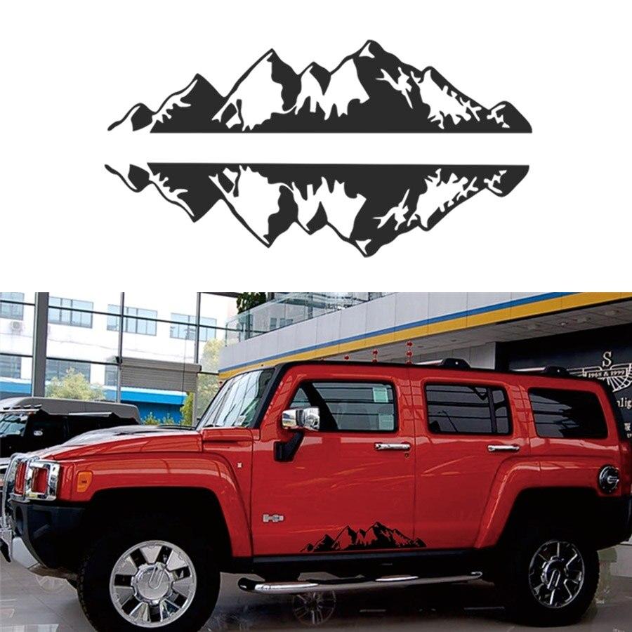 HUMMER 2-2pcs stripes vinyl decals stickers logo high quality Car Parts ...