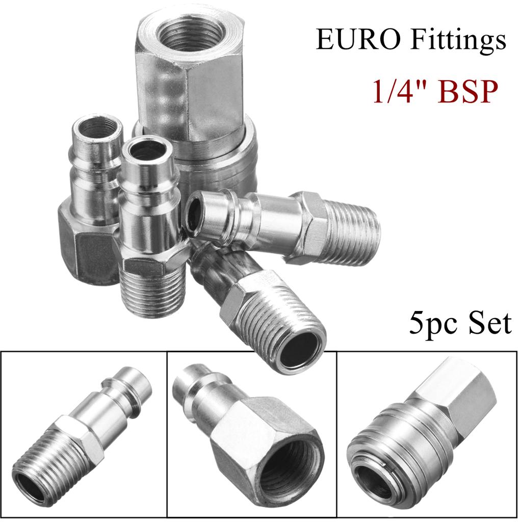Business 5 X Air Line Hose Compressor Connector Euro Fitting Quick