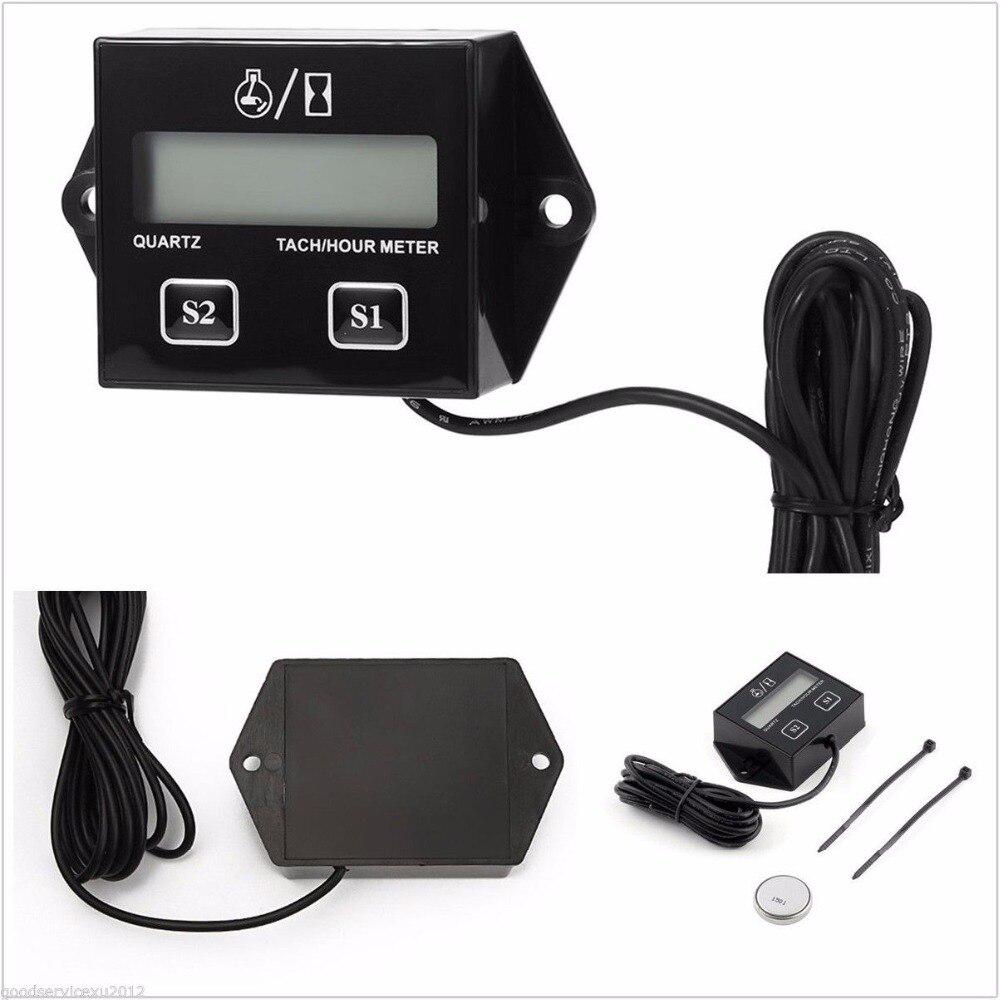Buy Digital Display Motorcycle LCD Timer Engine Electronic Tachometer ...