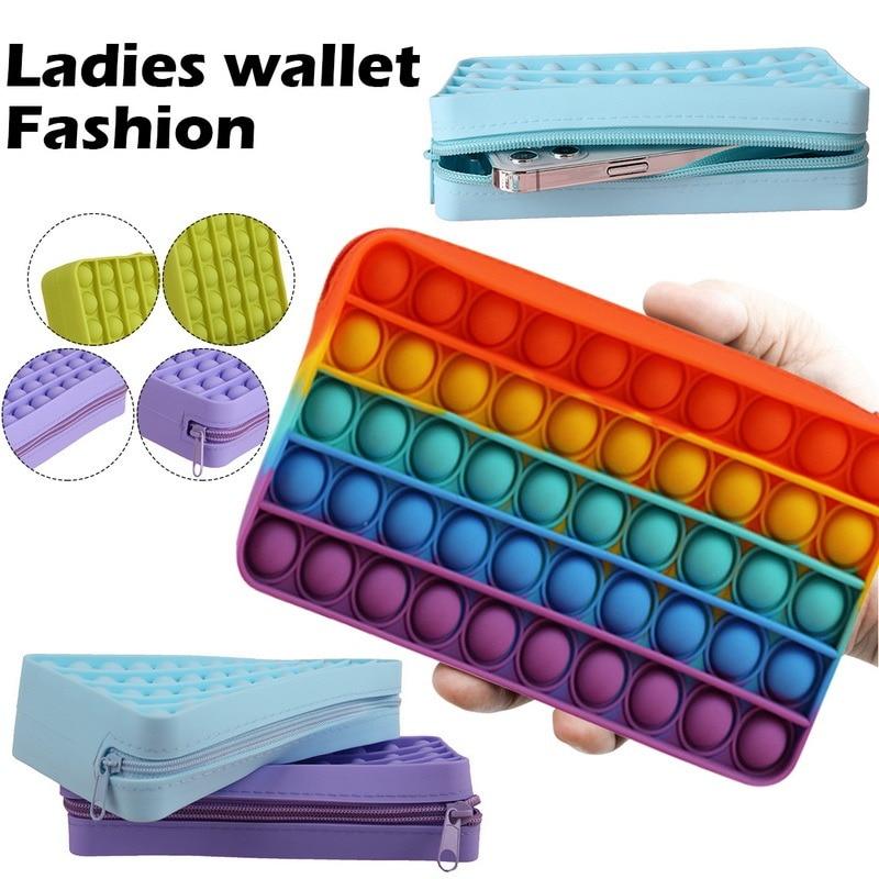 Buy Silicone Purse Push Bubbles Simple Dimple Stationary Bag Popper ...