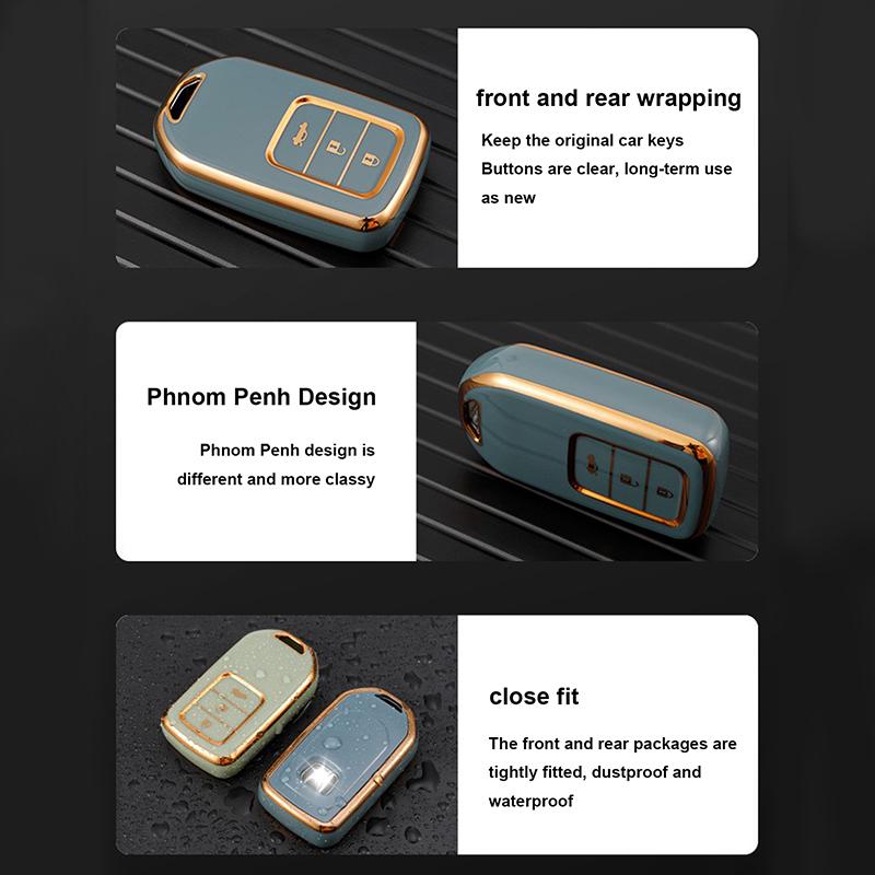 Buy TPU 2/3/4 Buttons Car Key Case Cover Key Cover For City Civic ...