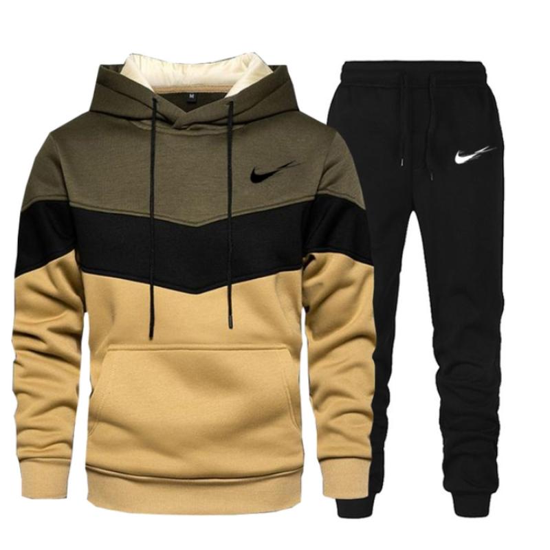 Buy Men's Sets Tracksuit Autumn Winter Men Pullover Hoodies ...