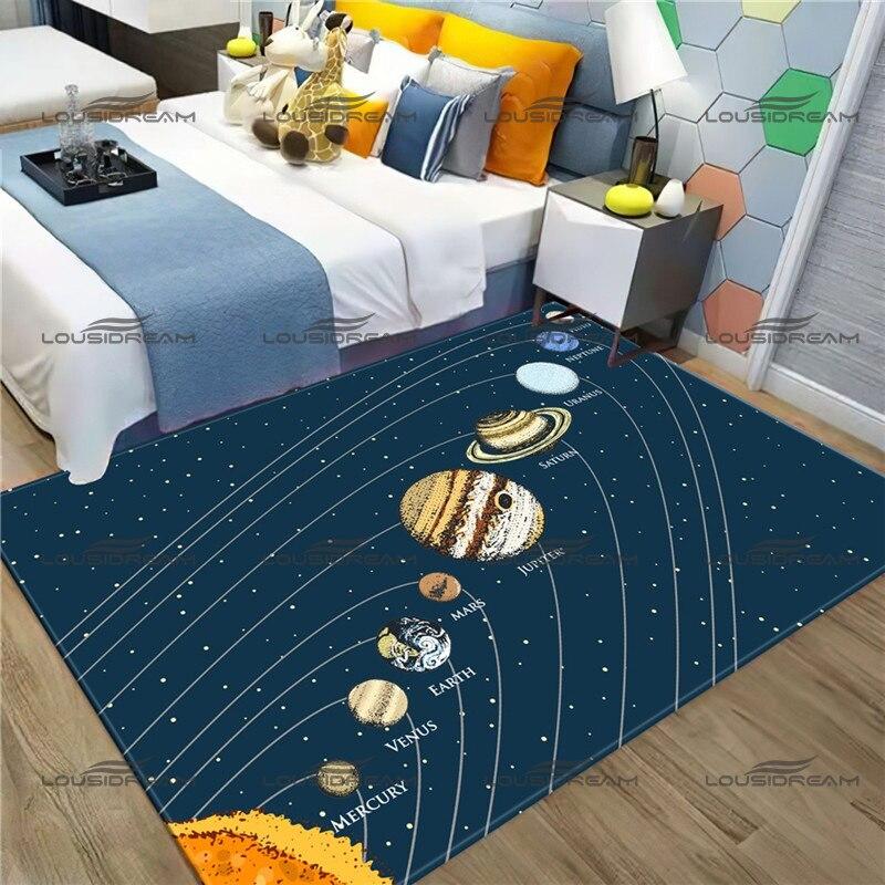 Cheap Cartoon Solar System Pattern Carpet Cosmic Planet Room Decoration ...