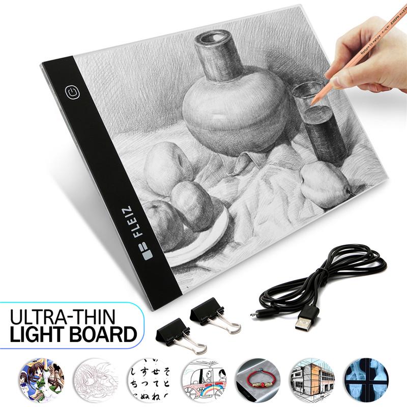 Buy A4 LED Ultra-Thin Light Board Tracing Table Pad Portable Stepless ...