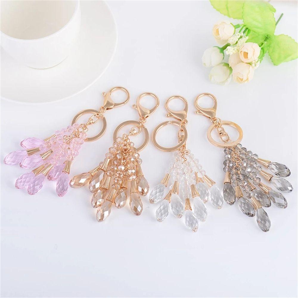 Buy Accessories Backpack Pendant Water Drop Keychains Crystal Beaded ...
