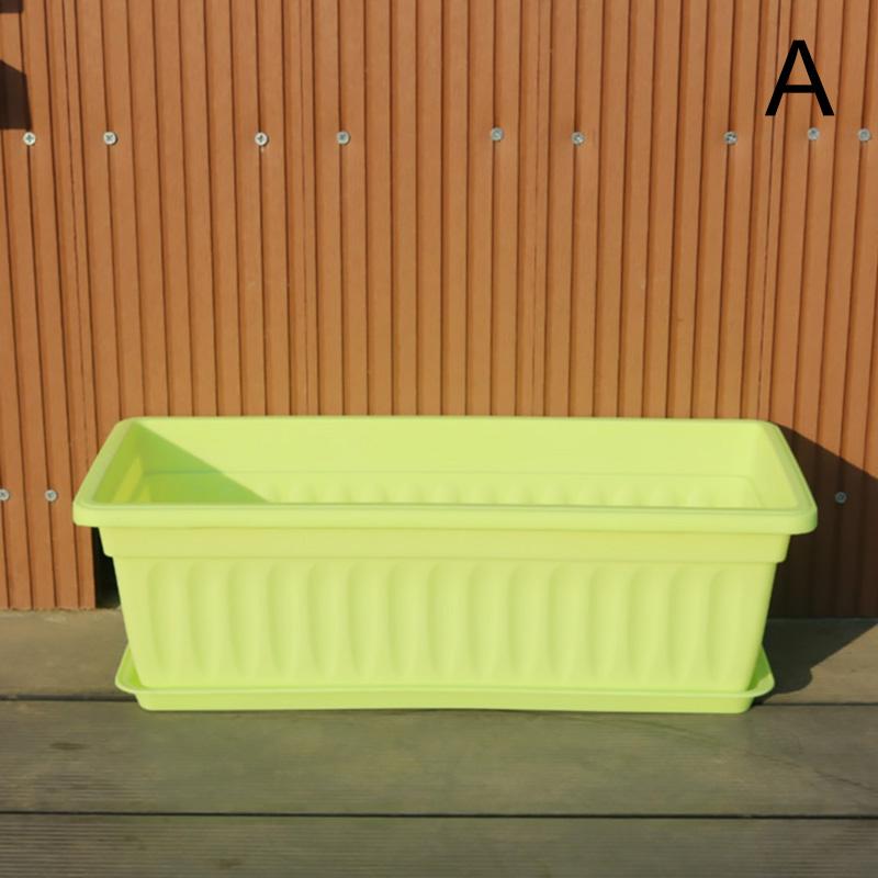 Buy 1PC Plastic Plants Nursery Rectangle Shape with Tray Flower Pots ...