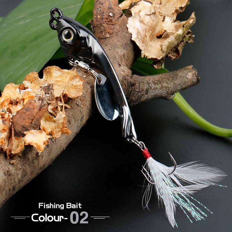 Buy 5pcs Fishing Lure Spinnerbait Bass Trout Salmon Hard Metal Spinner ...