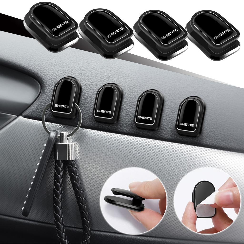 Buy 4pcs Rear Seat Backrest Car Mini Hooks Clip For Door Key Hanging ...