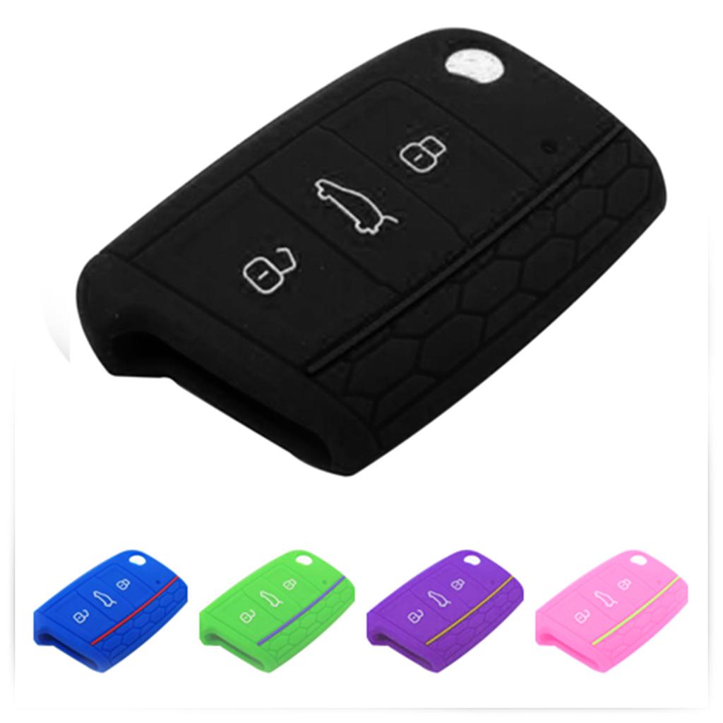Buy 5 color silicone key protect cover case skin for VW Polo 2017 golf ...
