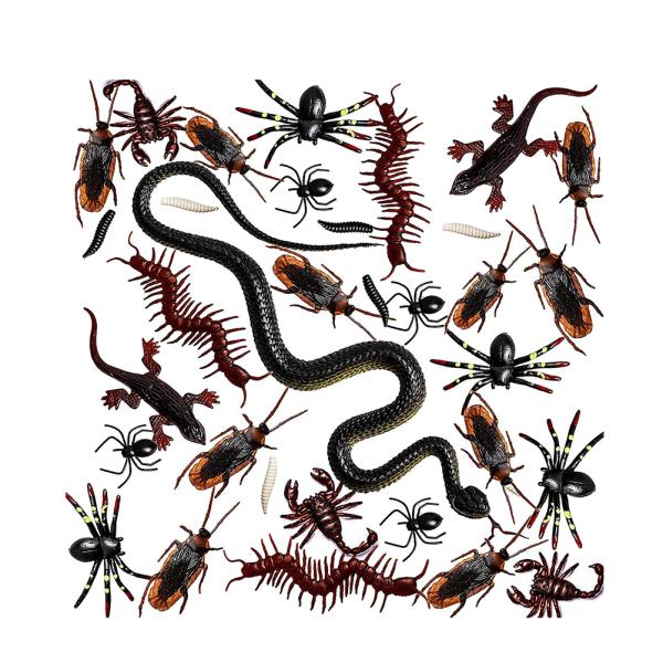 Buy 148pcs Simulated Props April Fool's Day Spider Fake Snake Python ...